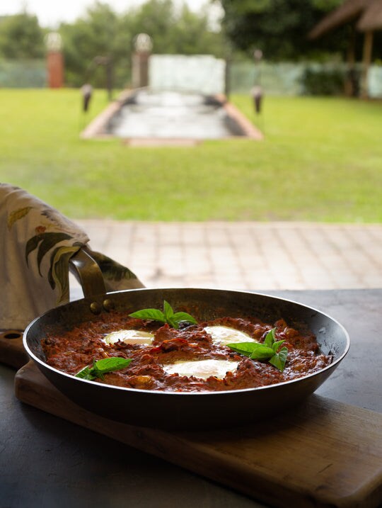 Vegetable Shakshuka with Your Favourite Blatjang or Chutney